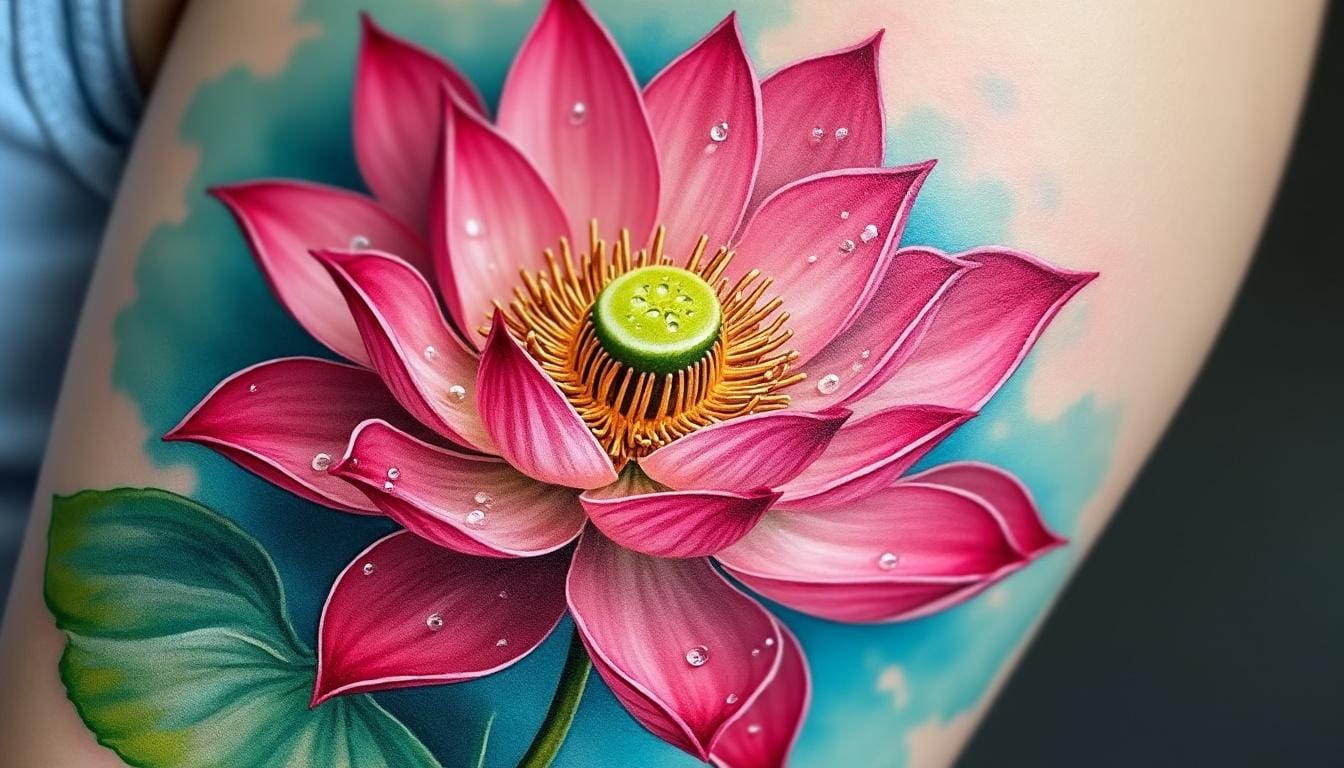 Tatouage fleurs de lotus : un symbole de résilience et de beauté